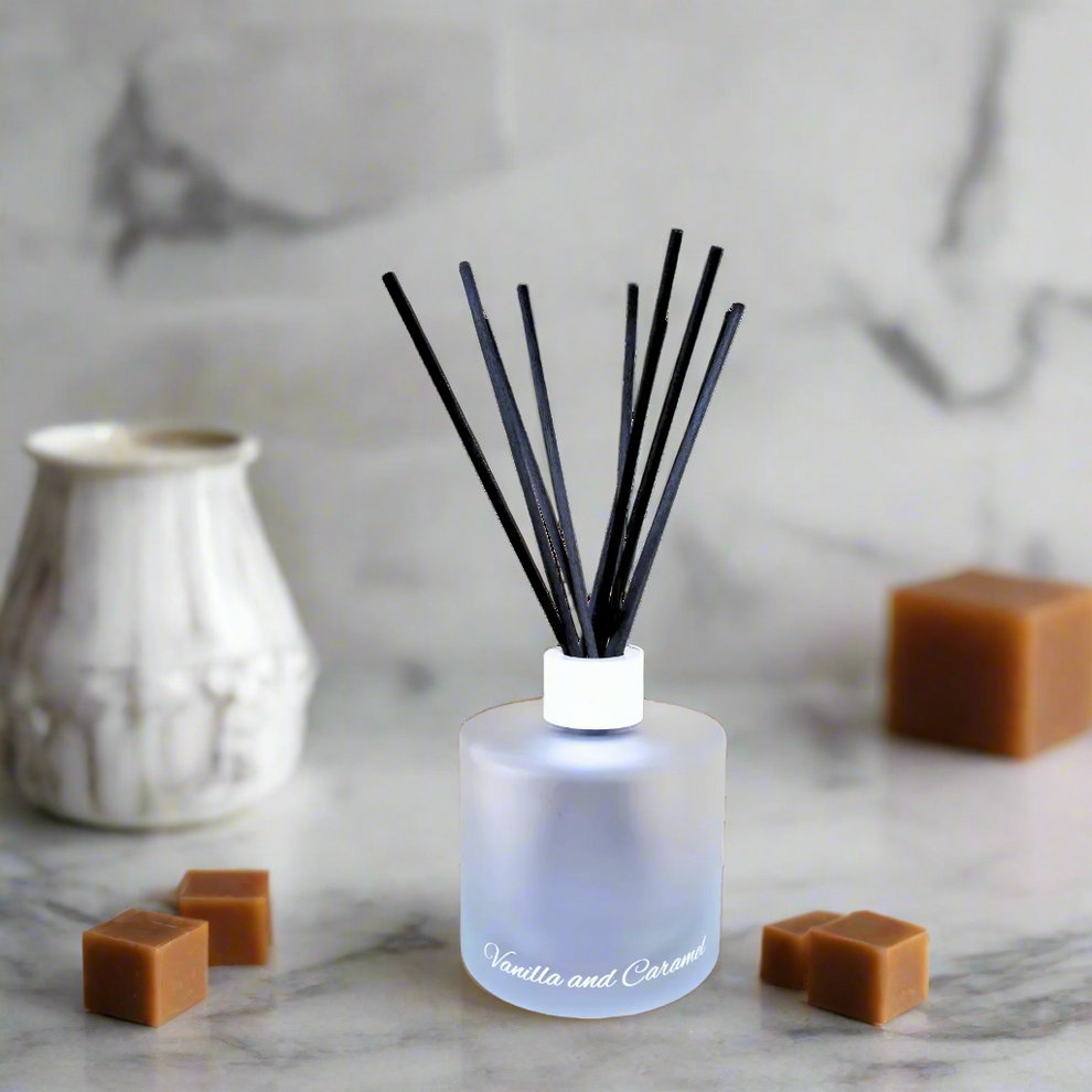 Vanilla and Caramel Reed Diffuser – 200ml – VIP Essentials Soaps & Candles