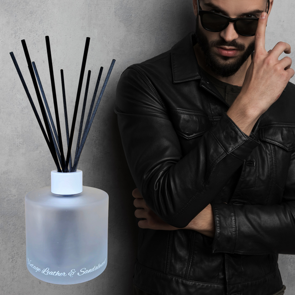 Vintage Leather & Sandalwood Reed Diffuser – 200ml – VIP Essentials ...